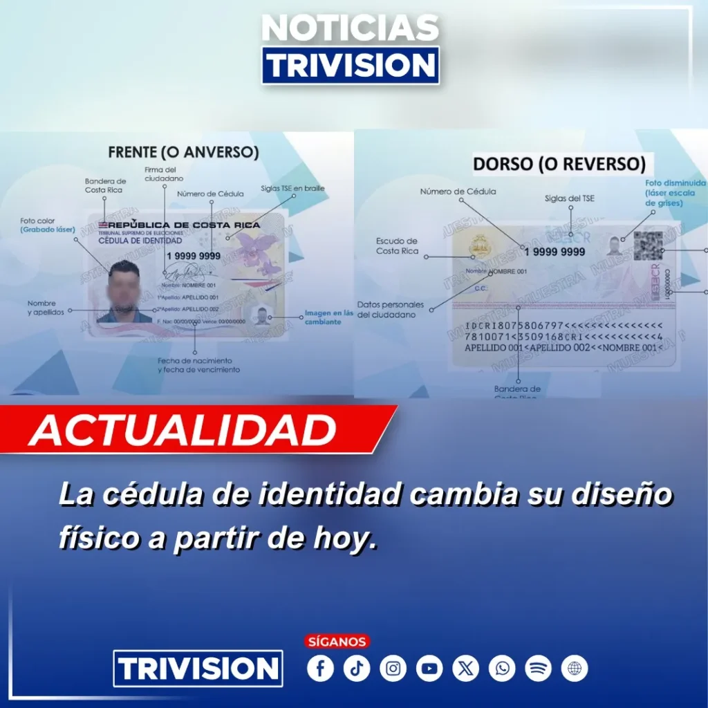 Costa Rica presenta el nuevo diseño de la cédula de identidad