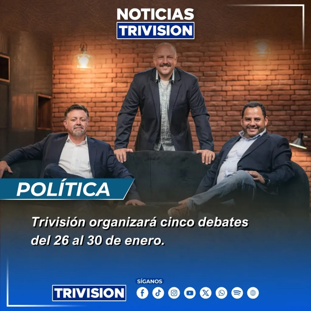 Trivisión realizará cinco debates presidenciales del 26 al 30 de enero